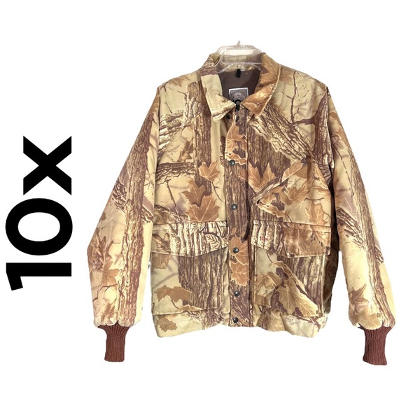 10X | Jackets & Coats | X Realtree Vintage Camouflage Tan Hunting ...